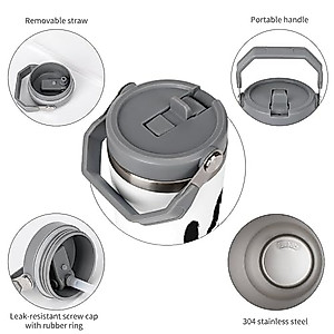 YTLKGFP 30 Oz Large Capacity Car Cup Kickboxing Tumbler with Handle Straw Lid Insulated Stainless Steel Water Bottle Travel Mug Leak-proof Car Cup Keeps Cold Or Hot