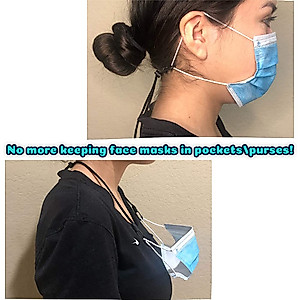 Mask Extender Lanyard,Anti-Tightening Comfortable Ear Strap Extension Hook Black 4 PCS