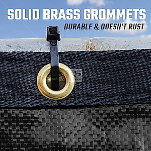 FenceScreen Fence Privacy Screen - Extreme 98% Blockage Temporary Windscreen Fence Cover (6ft x 50ft, Black)