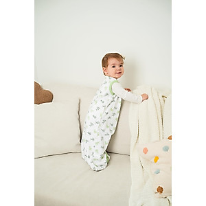 Baby Wearable Blanket, Breathable Cotton Sleep Sacks for 6-12 Months, 2 Pack Unisex Sleeping Bag Sack, Medium Size, 2-Way Zipper, 0.5 Tog