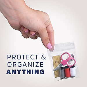 2.5 X 3 inches, 4 Mil Clear Reclosable Zip Bags, Case of 100 - GPI Brand