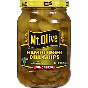 Mt. Olive Hamburger Dill Chips Pickles, 16 oz