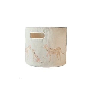 Pehr Follow Me Cheetah Pint Soft Storage, Medium, Pink