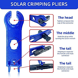 ARHAIKA Solar Connector for Solar Panel Wire,20 Pairs of Solar Connectors with 2PCS Solar Spanner Wrenches