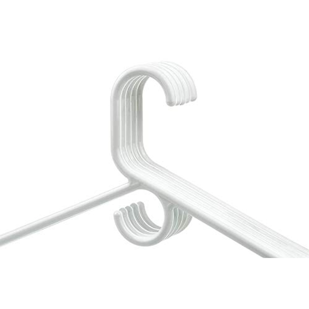 Plastic Hangers HD Heavy Duty, 32 Pcs. White Color, Made in USA, 3/8” Thickness, Durable, Tubular, Lightweight, for Clothes, Coat, Pants, Shirts, Dress, TINEFF, Free and Quick delivery. from USA