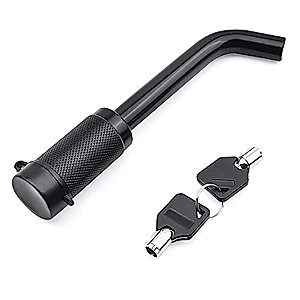 SS VISION Trailer Hitch Receiver Lock- Dia 5/8 Inch Bent Pin, for Class III IV 2" 2-1/2" Inch Receiver, Compatible with Bike Rack Tray Ball Tow Rope for Trailer Truck Car Boat, 1 Pc