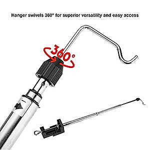 Flex Shaft Motor Hanger, Rotary Tool Holder with Table Clamp, Adjustable Steel Rod, 360 Degrees Rotatable, Electric Mill Stand Clamp