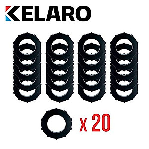 Kelaro 20-Pack Heavy Duty Black EPDM Rubber Washers for Garden Hoses - 3/4"
