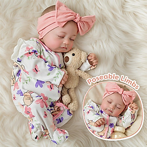 BABESIDE Reborn Baby Dolls Connie - 20 inch Soft Vinyl Realistic-Adorable Baby Doll Real Life Lifelike Baby Dolls with Complete Accessories Perfect for Cuddling, Playtime, and Gift Giving