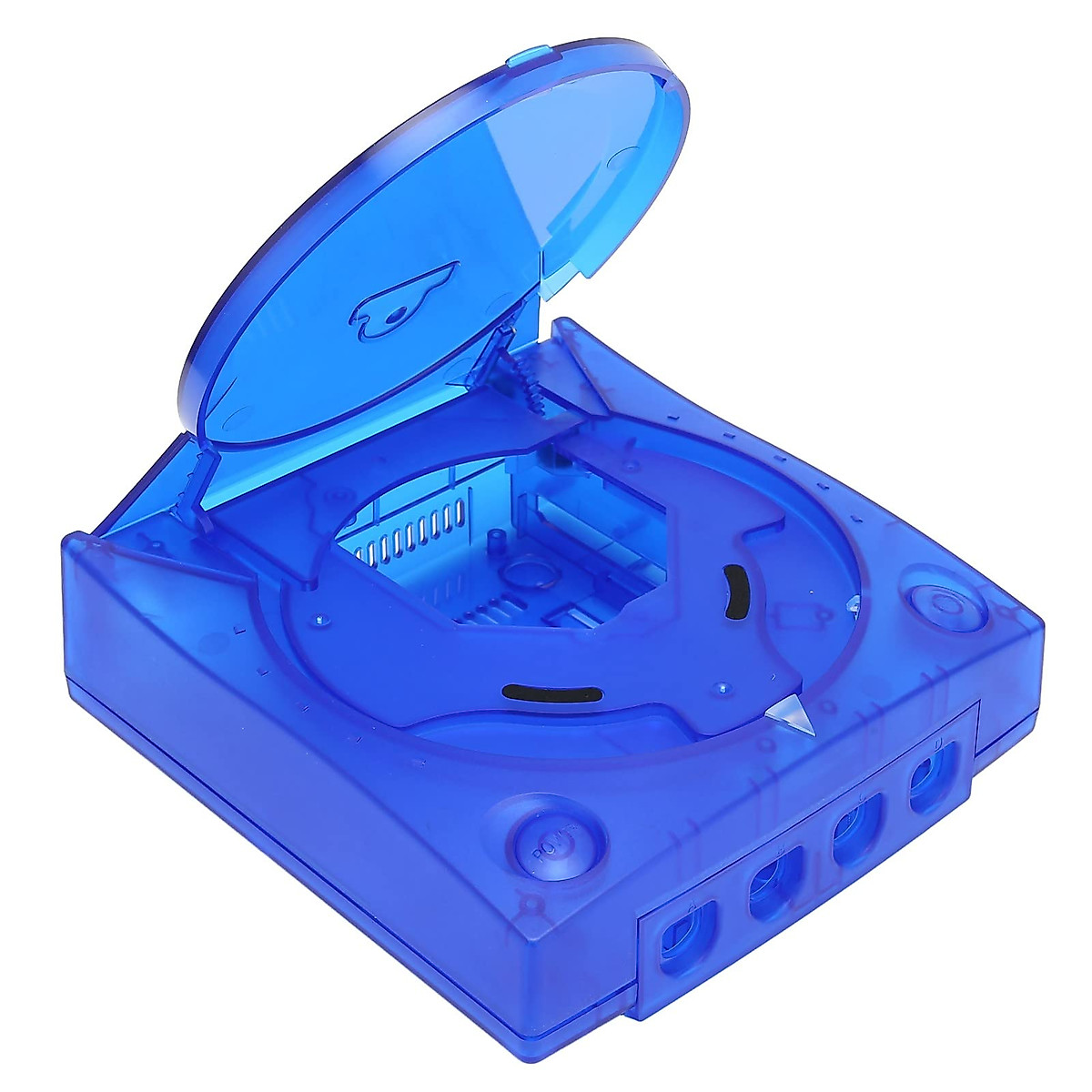 KOSDFOGE Translucent Plastic Shield Housing Case,Retro Video Game Console Protective Shell in Blue, Transparent Colors - Compatible with SEGA Dreamcast DC Game Console