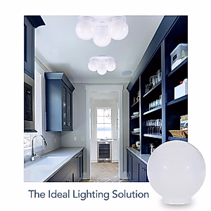 Beam Lighting 6-inch White Acrylic Replacement Globe - Cover for Ceiling, Wall Fixtures, Lamp Posts, or Streetlights