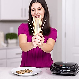 Lumme Waffle Corn Dog Maker Cheese on a stick, Corn Dog Sticks Included, Family Fun experience quick and easy mix any batch 6 corn dog maker non-stick Plate perfect for birthday parties Black