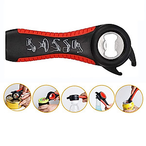 2 Pack Jar Opener Bottle Opener & Can Opener Multifunction Opener for Weak Hands,Arthritis Seniors,Elderly,Women,Seniors Kitchen Tool Set