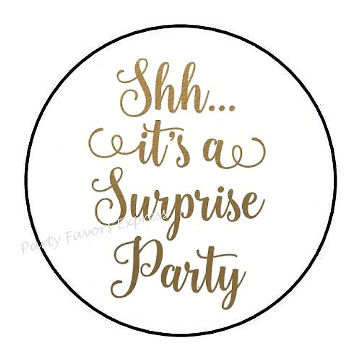 Shh It's A Surprise Party Envelope Seals Labels 1.5" Stickers (180)