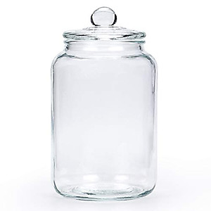 MDLUU Glass Jar with Airtight Lid, 3L/101oz Glass Canister, Pantry Storage Container, Large Apothecary Jar for Candy, Cookie, Flour, Brown Sugar