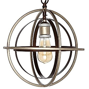 Home Decorators Collection 27030 1-Light Bronze & Champagne Pewter Mini Pendant