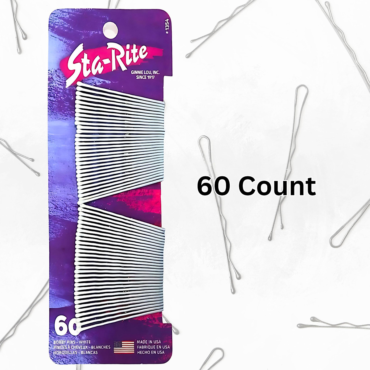 Sta-Rite White Bobby Pins - 60 count