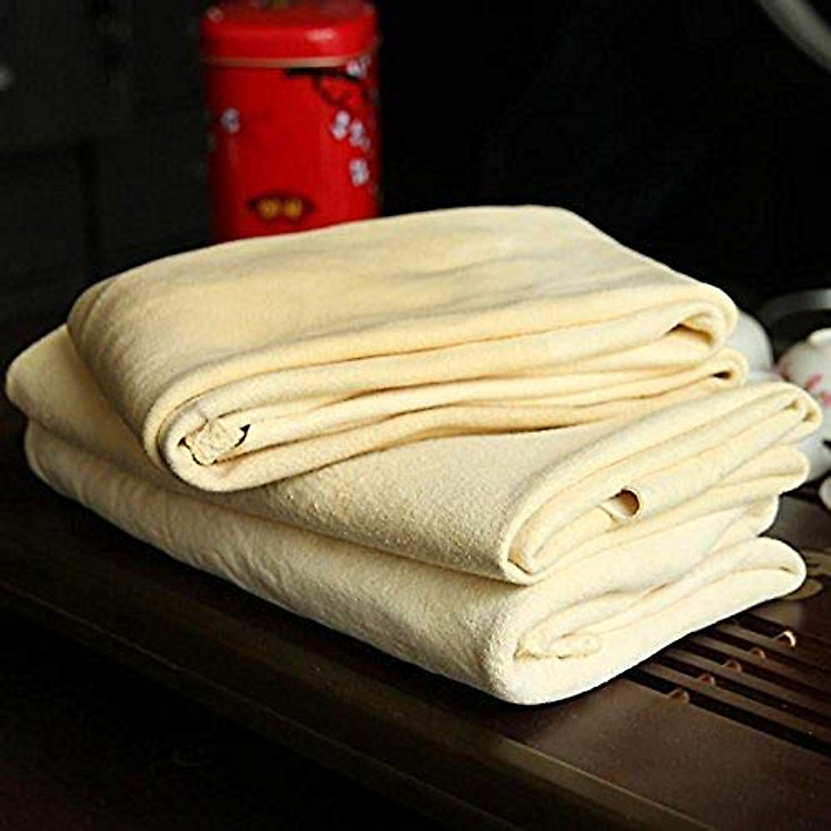 Trainshow Cleaning Chamois Shammy for Car, Natural Deerskin Leather Drying Cleaning Towel for Auto and Precision Instrument12.6''X20'' (2-Pack)