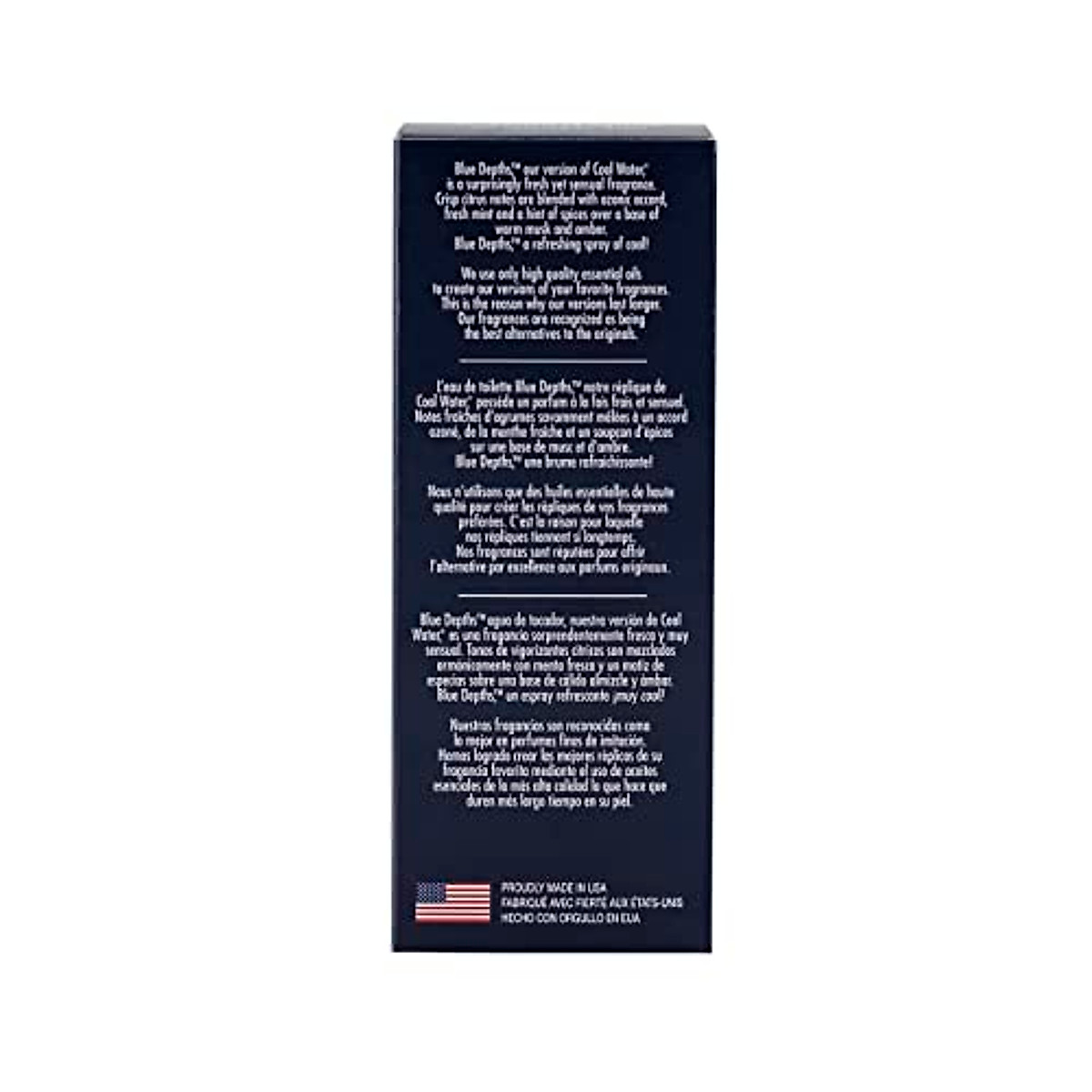 PB ParfumsBelcam Blue Depths Eau de Toilette Spray - Fresh Aquatic Scent (2.5 Fl Oz)