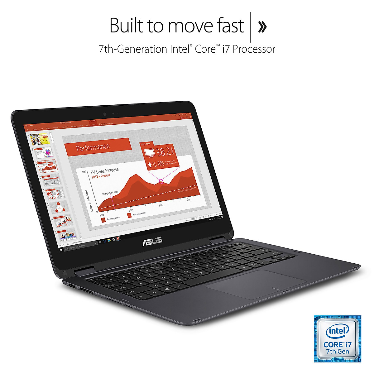 ASUS ZenBook Flip UX360UA 13.3-inch Touchscreen Convertible Laptop, Core i7, 16GB, 512GB SSD, Windows 10, Fingerprint Reader