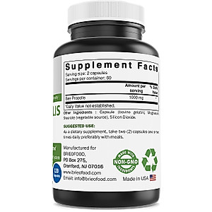 Brieofood Bee Propolis 1000mg per Serving - 120 Capsules