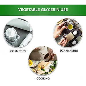 Vegetable Glycerin USP Grade Non-GMO Natural | Cosmetic Products, Skin, Hair Care, Soap Making, Household Uses | Soapeauty | 32 oz