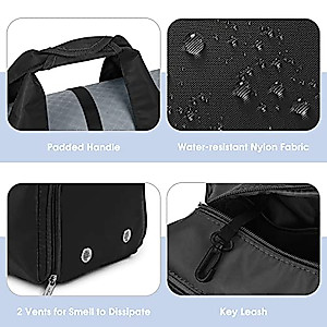 sportsnew Yoga Gym Bags for Women with Shoes Compartment and Wet Dry Storage Pockets with Adjustable Yoga Mat Holder, Black