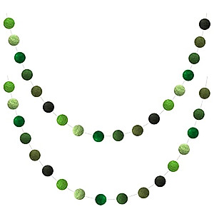 Felt Ball Garland Misscrafts 9.8 Feet 100% Wool Roving Pom Pom Garland 20mm Colorful for Baby Shower Grand Opening Party Festivals Room Decorations