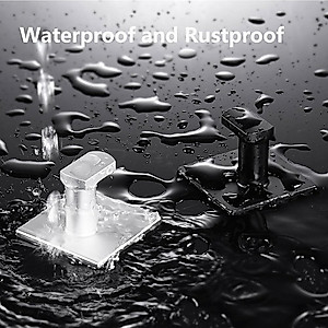 RELONGGI 4 Pack Towel Hooks，Bathroom Towel Holder，Shower Hooks for Inside Shower，Adhesive Wall Hooks for Clothes Kitchen Bathroom Bedroom, Waterproof Rustproof Aluminum (Silver)