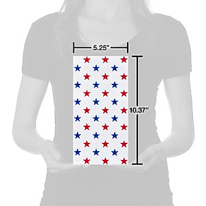 American Greetings 10" Large Patriotic Gift Bags, Red, White and Blue (16-Count)