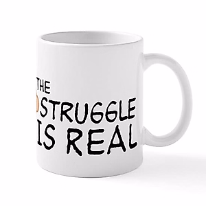 CafePress Peanuts Emoji Struggle Is Real Ceramic Coffee Mug, Tea Cup 11 oz