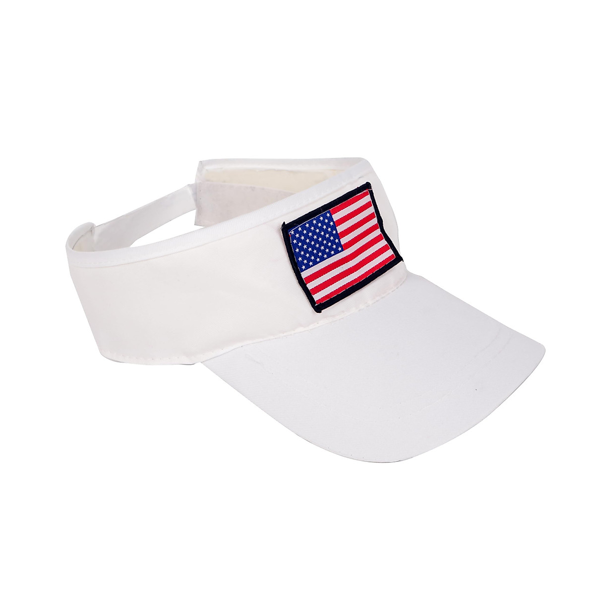 Bulk 24 Pack of Patriotic American Flag Sun Visor Hats