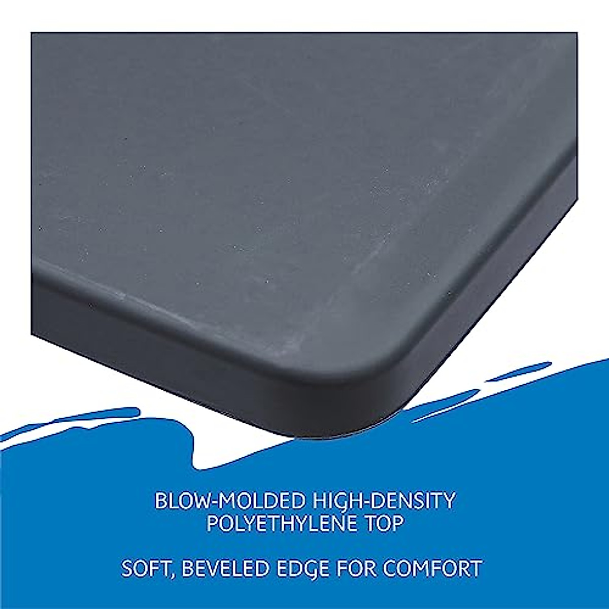 Iceberg IndestrucTable TOO 1200 Series, Personal Folding Table, Indoor/Outdoor, Commercial Grade, Charcoal, 19.5” L x 30” W x 28" H