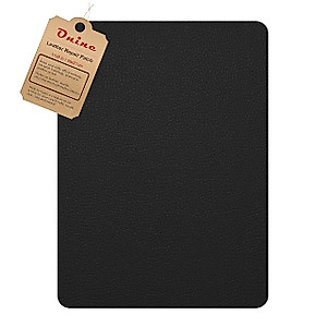 ONine Leather Repair Patch，Self-Adhesive Couch Patch，Multicolor Available Scratch Leather 8X11 Inch Peel and Stick for Sofas, Car Seats Hand Bags Jackets (Black 2.0)