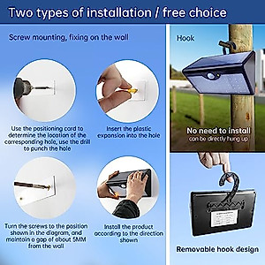 HVIKOV Motion Sensor Light Outdoor, 60 Led Solar, 5 Modes Remote Control,1300LM Waterproof Wide Angle, Wireless Super Bright Security Wall Lights for Driveway, Wall, Patio, Yard, Garden（Black）