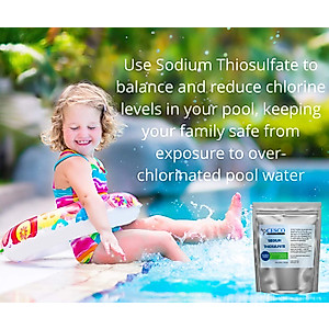 Sodium Thiosulfate Pentahydrate 15 lbs by Cesco Solutions - for Pools, Aquarium, Pond - Technical-Grade for Hot Tubs
