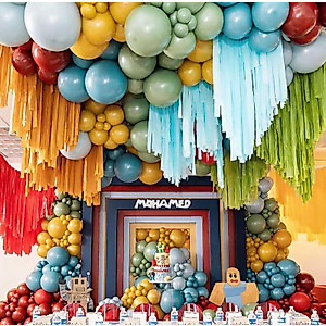 KALOR 12 Inch Retro Peacock Blue Balloons, 50 Pcs Latex Helium Balloons for Kid's Birthday Party, Baby Shower, Wedding, Graduate Party Decorations