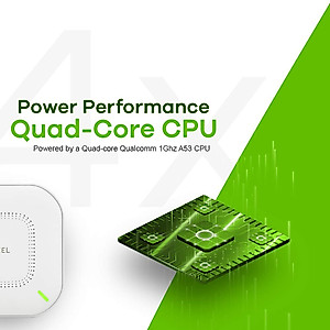 Zyxel True WiFi 6 AX3000 Multi-Gigabit Business Access Point | 2.5G Uplink & 1 GbE Passthrough | Mesh, Seamless Roaming, Captive Portal | Hybrid Cloud | POE+ Support | AC Adapter Included | NWA210AX