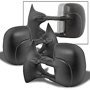 AKKON - For 00-05 Excursion 1999-2016 SuperDuty Pickup Truck Extendable Towing Manual Mirrors Left + Right Side Pair Replacement