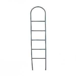 Creative Co-Op Decorative Bamboo Modern Towel Storage, Matte Grey Finish Blanket Ladder