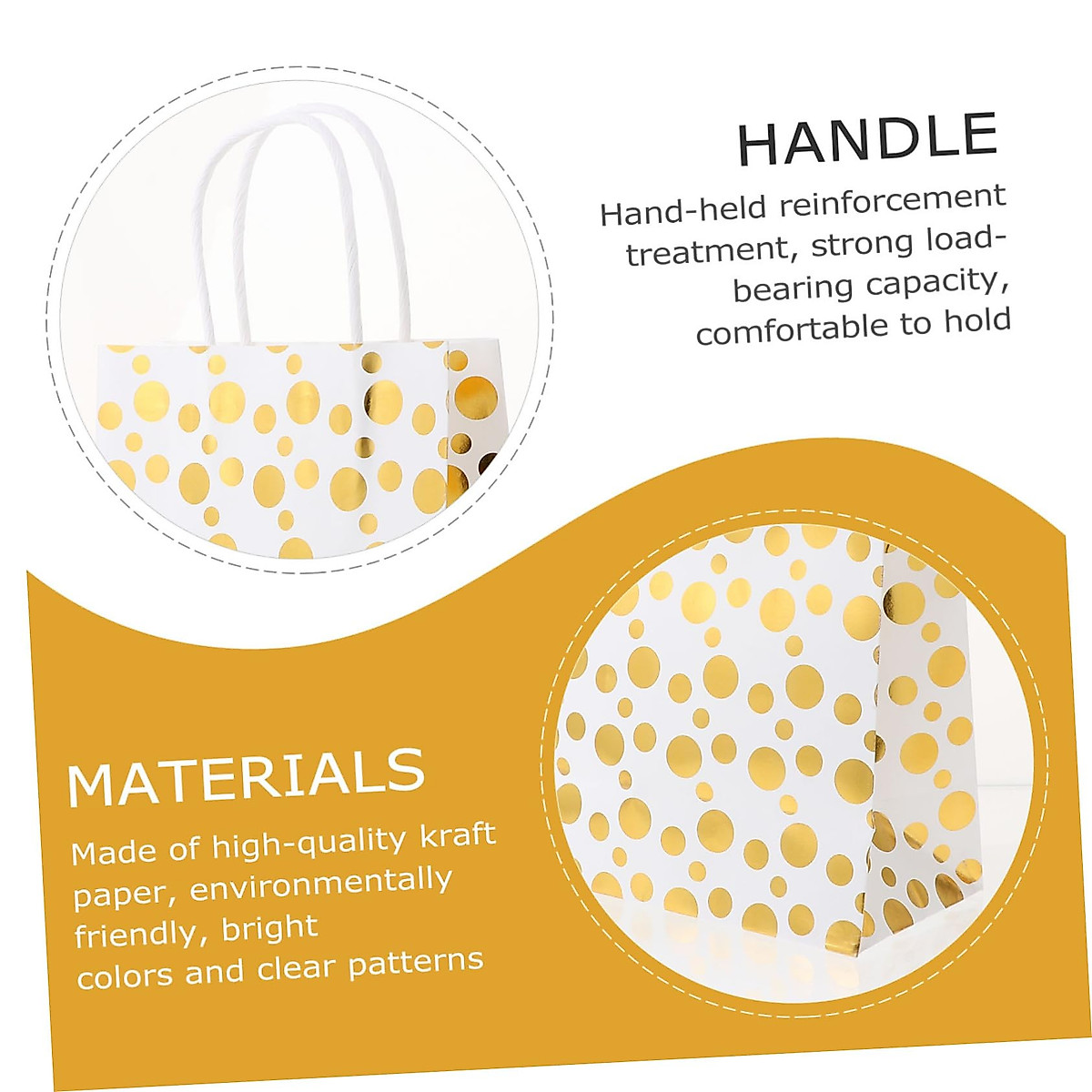 GLEAVI 36 Pcs Kraft Paper Gift Bag Candy Gift Bags Yellow Paper Bags Halloween Grocery Bags Kids Gift Bags Retail Bags Goodie Bags for Kids Xmas Gift Pouches Container Child Christmas