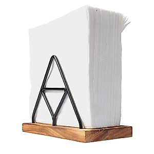 Zilphoba Napkin Holder, Wooden Napkin Holders for Kitchen, Dinner Table, Cocktail Bar, Tablecloth Decor