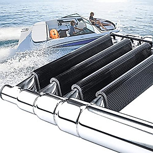 Marinebaby Heavy Duty Boat Telescopic 4 Step Ladder,Stainless Steel Swim Platform Telescoping Ladder,Extendable Step for Boat Yacht