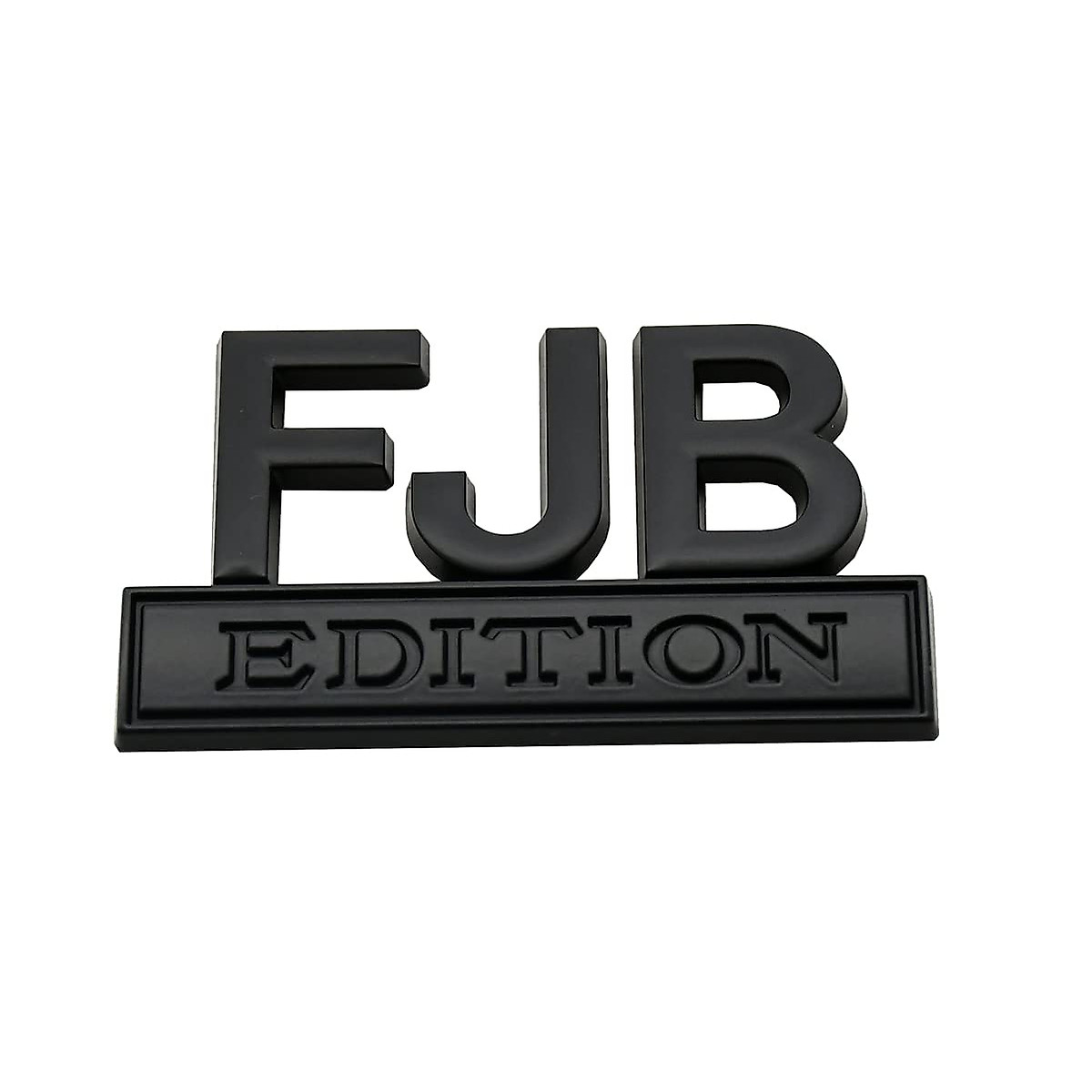 2pcs FJB Edition Emblem - Badgeslide The Original FJB Edition Emblem Fender Badge, Car Truck 3D Letter Emblem Badge Sticker Decal (Black)