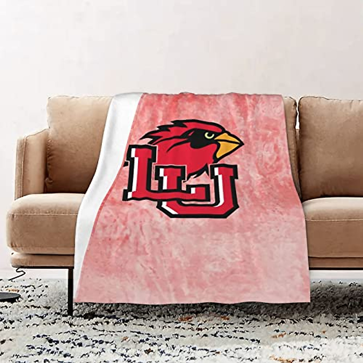 Lamar University Flannel Throw Blanket, 40x60 Inches Soft Blanket for Couch, Cozy, Warm ，All Season.