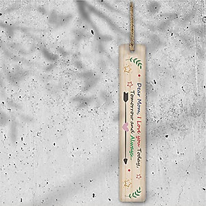 Wooden & Antique - Dear Mom, I Love You Today, Tomorrow and Always. Wooden Bookmarks, Custom Wooded Signed Bookmarks for Women, Book Markers for Men, Bookmarks for Book Lovers.…