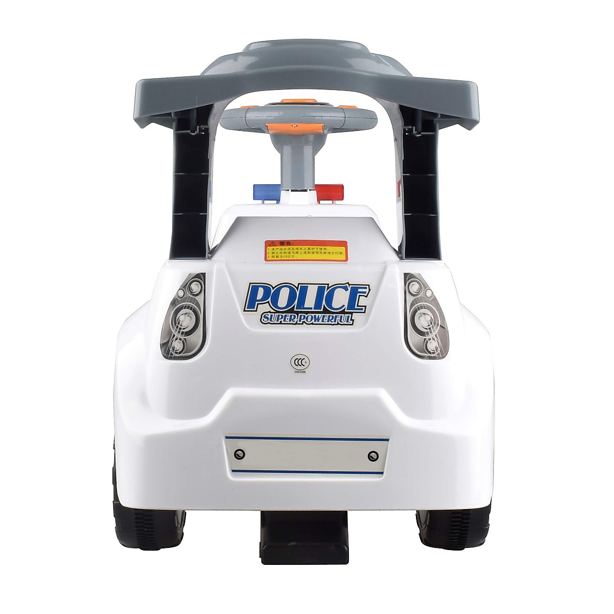 POCO DIVO Police Car 3-in-1 Baby Walker Toddler Ride On Buggy Pretend Play Toy Kids Gliding Scooter with Music & Light