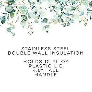 Personalized Highland Cow Mug with Name - Highland Cow Gifts for Women - Lightweight Stainless Steel Coffee Cup Travel Tumbler with Handle - Printed Design on Both Sides