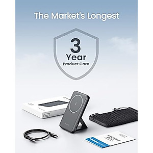 INIU for MagSafe Portable Charger, Ultra Slim 6000mAh 20W Magnetic Power Bank with Foldable Stand, USB-C in&Out Wireless Battery Pack, for iPhone 15/15 Plus/15 Pro/15 Pro Max, iPhone 14/13/12 Series