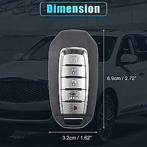 X AUTOHAUX 434MHz KR5TXN7 Replacement Smart Proximity Insert Keyless Entry Remote Key Fob for Infiniti QX60 2019-2020 for QX50 2020-2022 for Infin5 Buttons 4A Chip 285E3-9NR4A S180144709